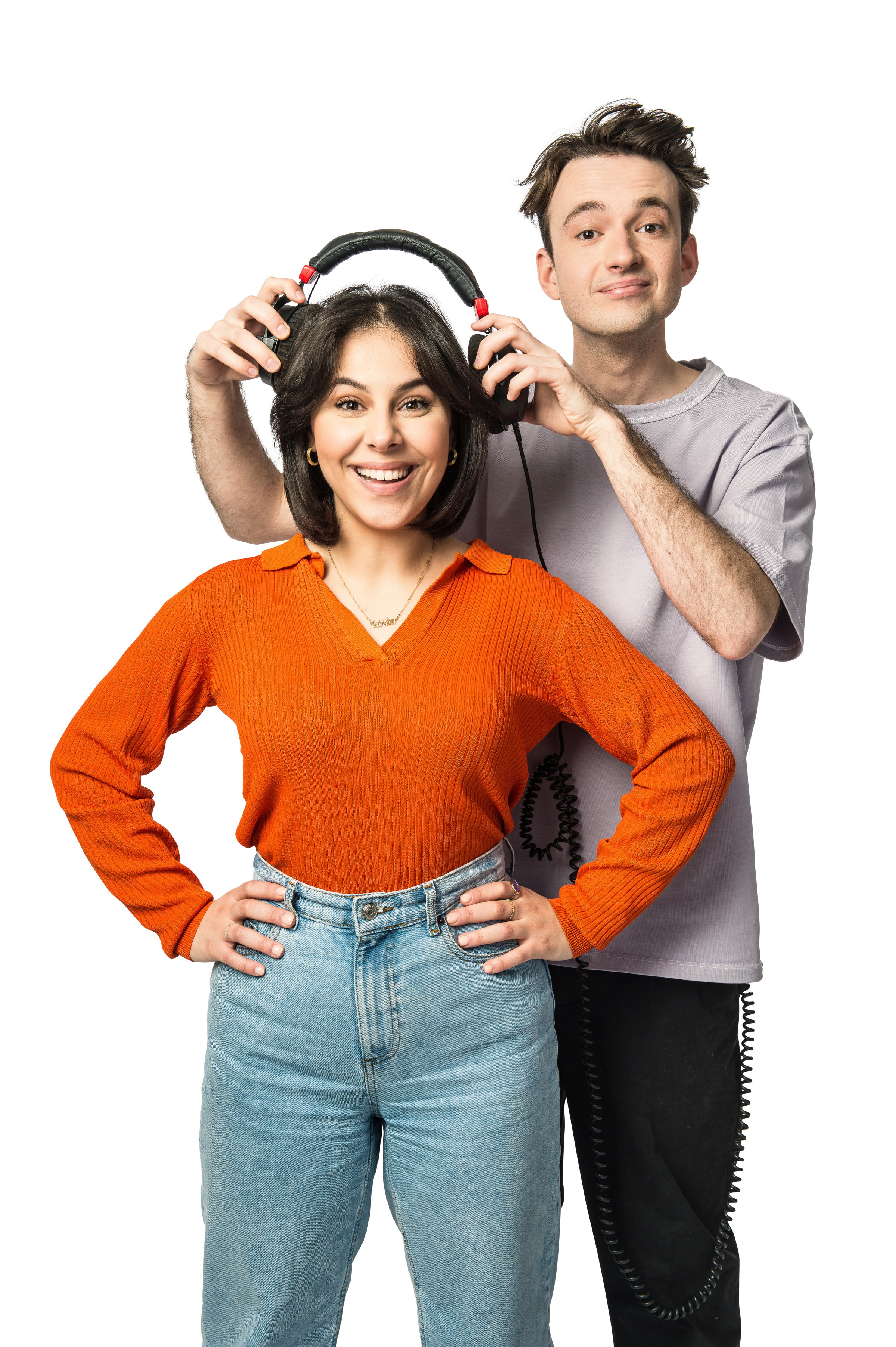 Kawtar Ehlalouch en Robin Keyaert presenteren de ochtendshow op MNM Kawtar Ehlalouch en Robin Keyaert presenteren de ochtendshow op MNM